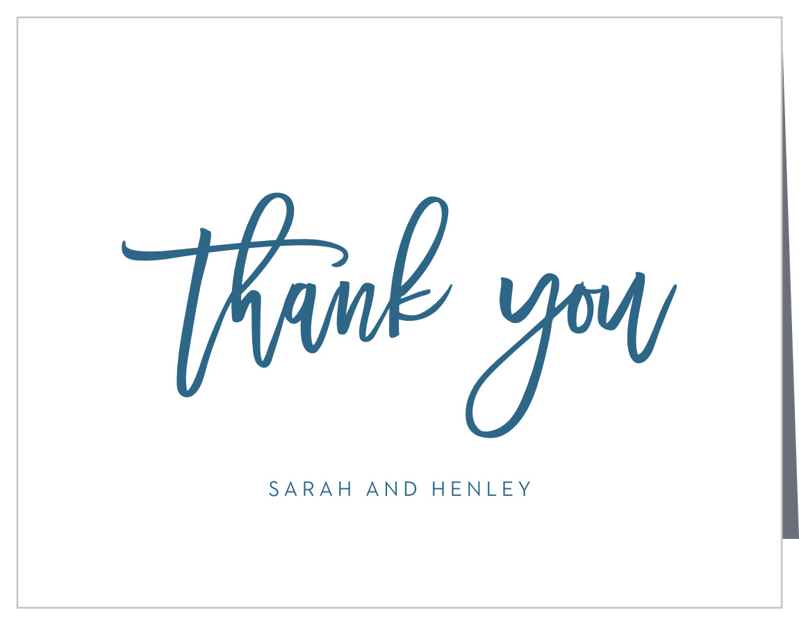 Simply Typographic Wedding Thank You Cards by Basic Invite