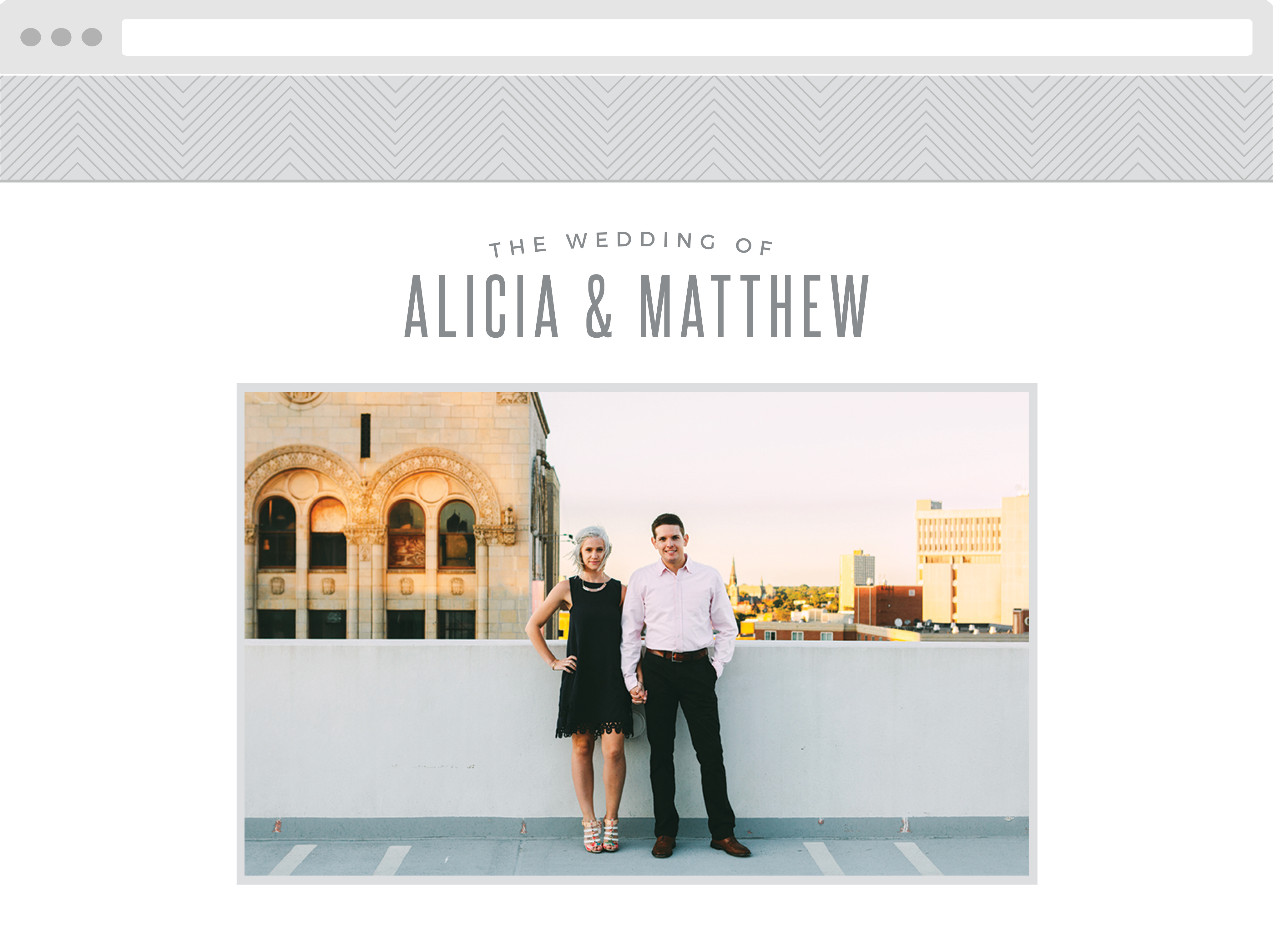 Mod Lines Wedding Website by Basic Invite