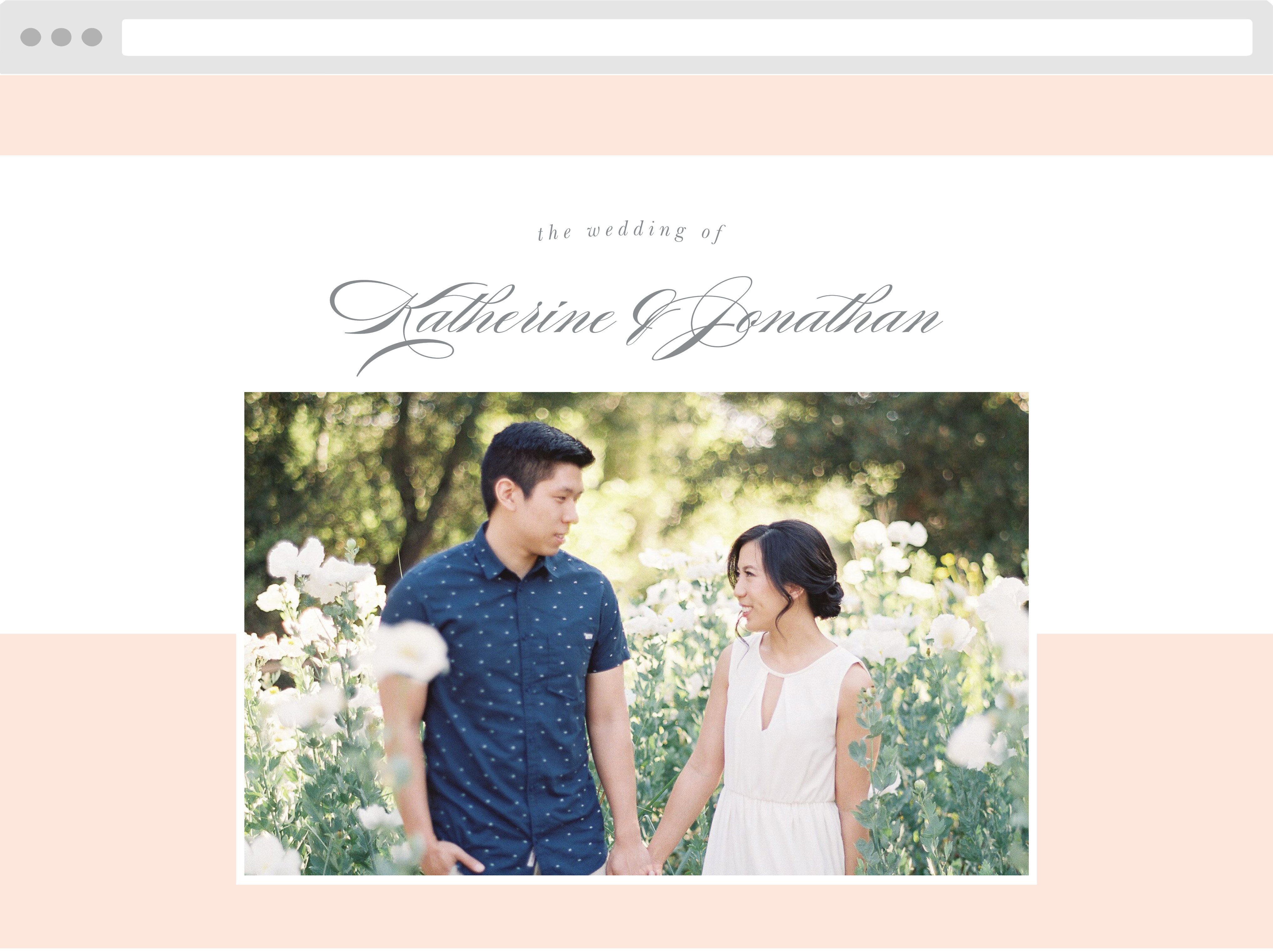 Mild Colorblock Wedding Website by Basic Invite