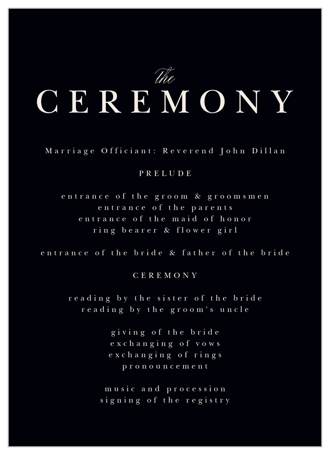 Swirling Flourish Wedding Programs by Basic Invite