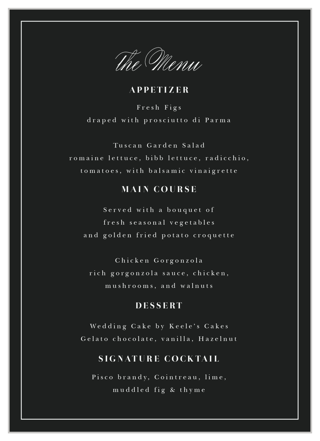 Mod Photo Wedding Menus by Basic Invite