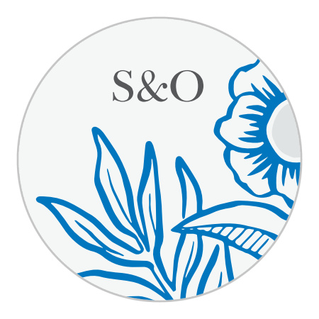 Bold Florals Wedding Stickers by Basic Invite