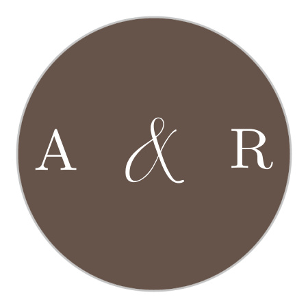 Refined Woodgrain Wedding Stickers by Basic Invite