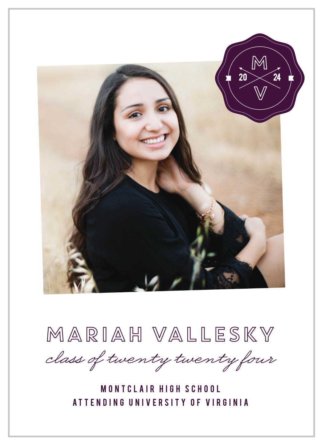 Arrows & Banner - Graduation Announcements by BasicInvite.com