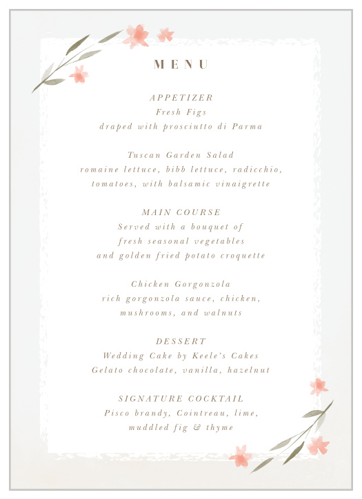 Wedding Menus | Design Your Menu Cards Instantly Online!