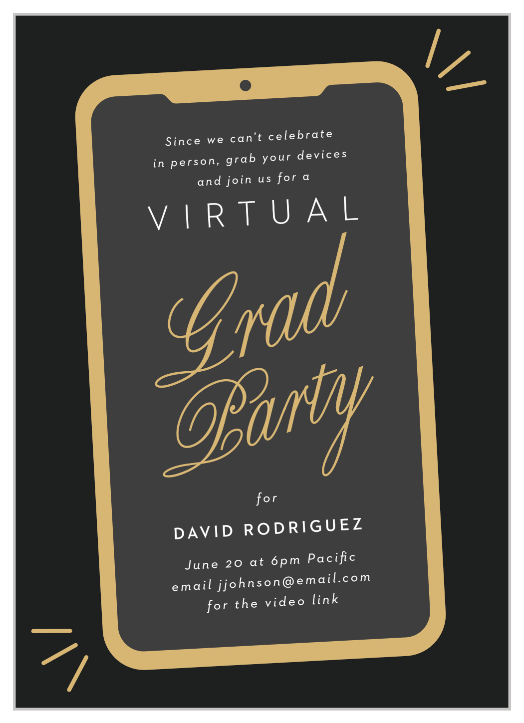 Grab Your Devices Graduation Invitations by BasicInvite.com