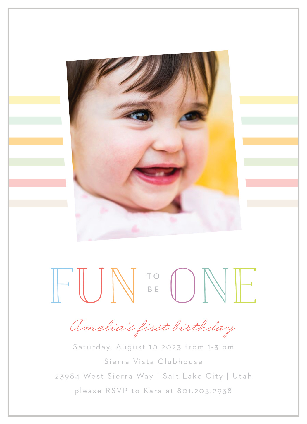 Fun to be One Birthday Invitations by Basic Invite