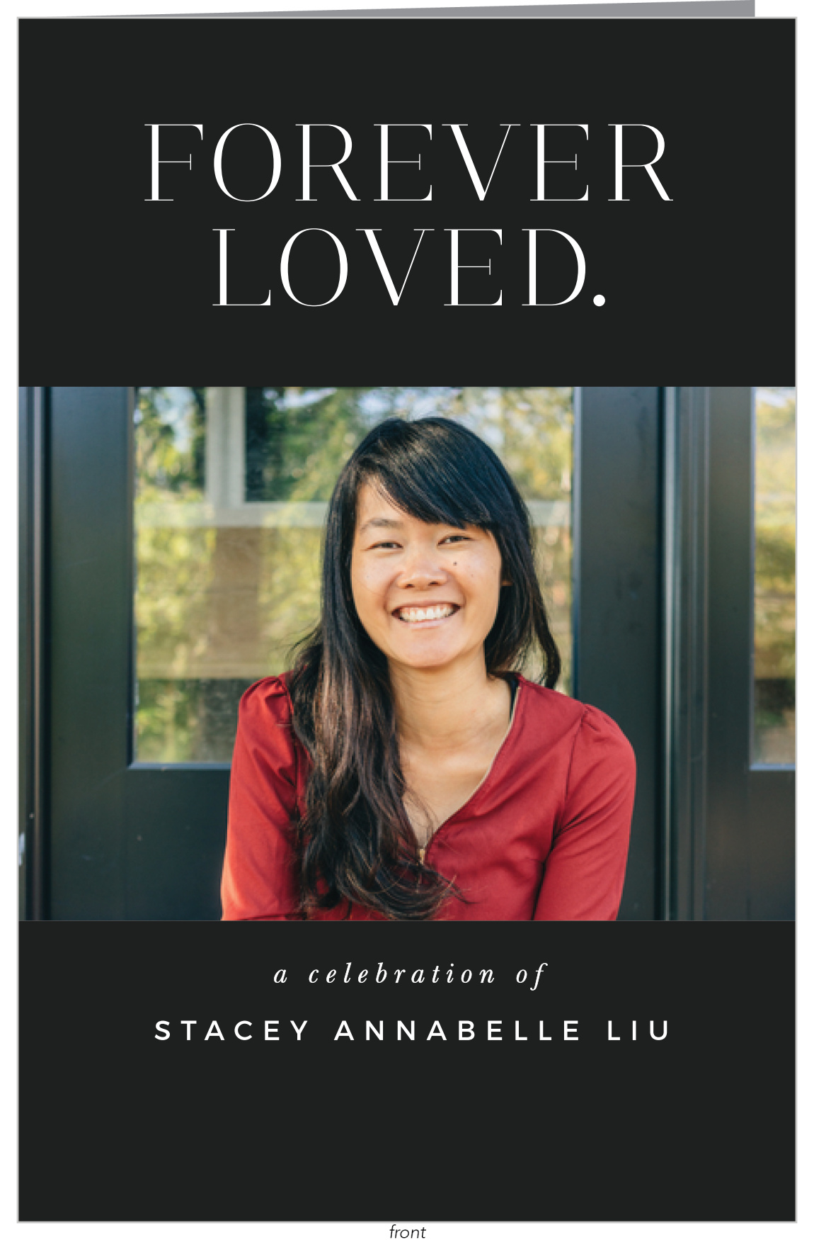 Forever Loved Memorial Book Fold Programs by Basic Invite