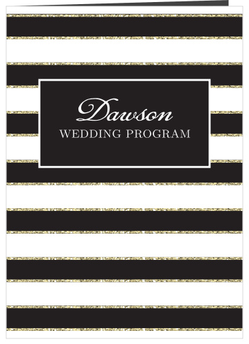 Elegant Gold Stripes Wedding Invitation
