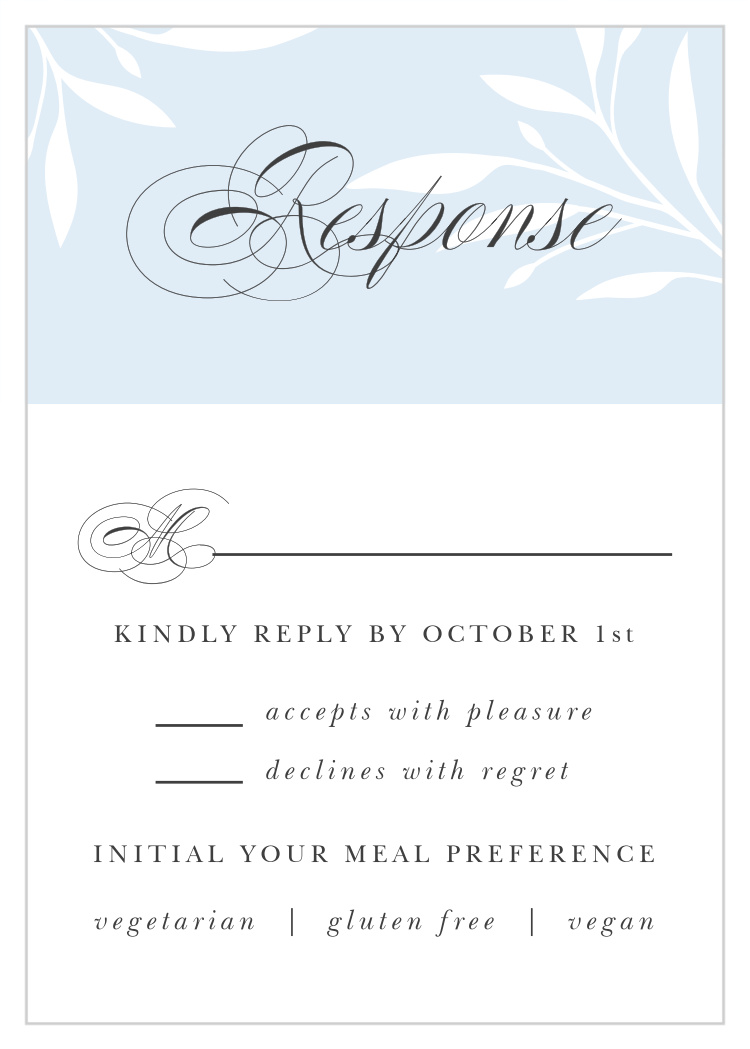 Delicate Greenery Response Cards by Basic Invite