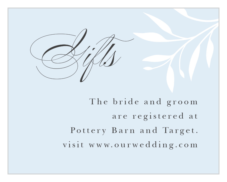 Delicate Greenery Registry Cards by Basic Invite