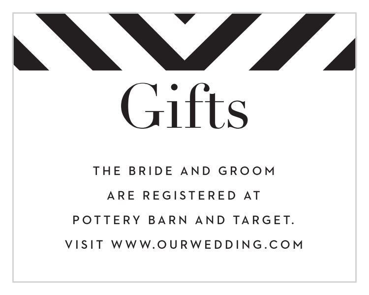 Boldly Striped Registry Cards by Basic Invite