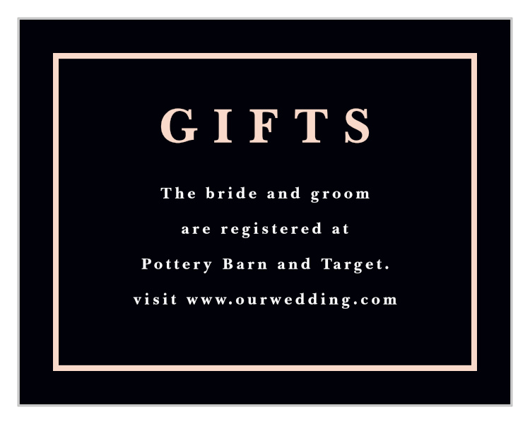 Holy Union Registry Cards by Basic Invite