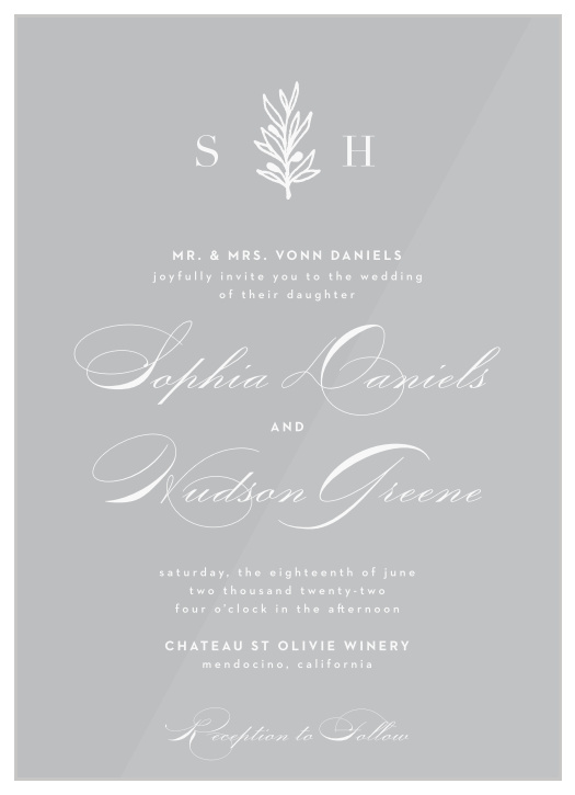 Monogram Wedding Invitations - Match Your Color & Style Free!