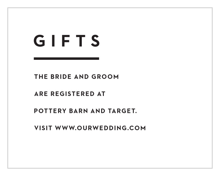Perfectly Stacked Registry Cards by Basic Invite