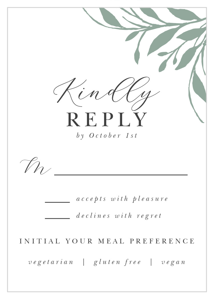 Rustic Sketch Response Cards by Basic Invite