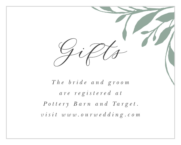 Rustic Sketch Registry Cards by Basic Invite