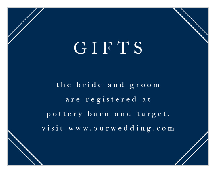 Criss Cross Registry Cards by Basic Invite