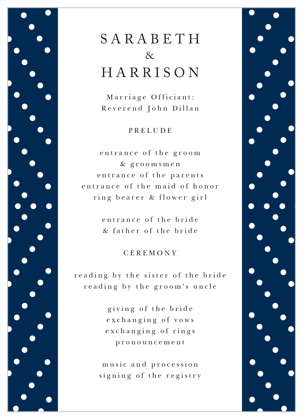 Criss Cross Wedding Programs by Basic Invite
