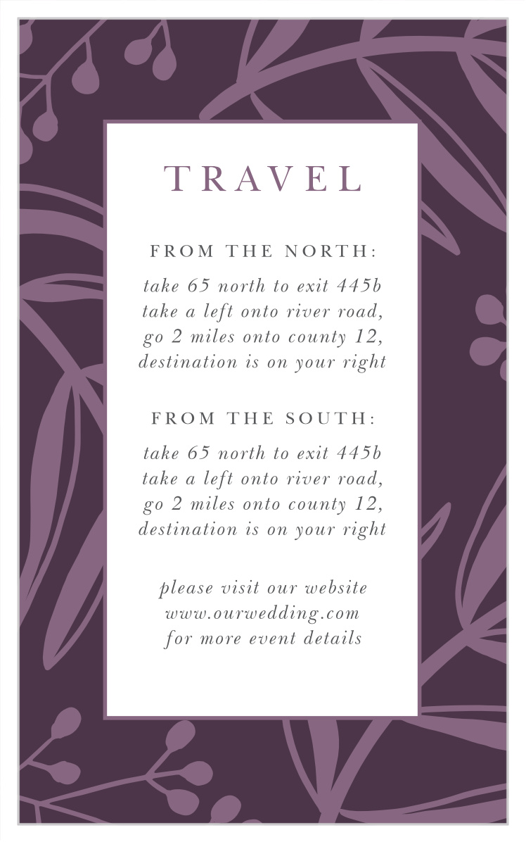 Stamped Foliage Direction Cards by Basic Invite