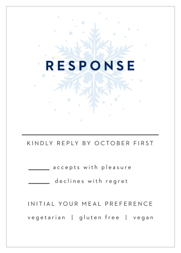 Stunning Snowflakes Response Cards by Basic Invite
