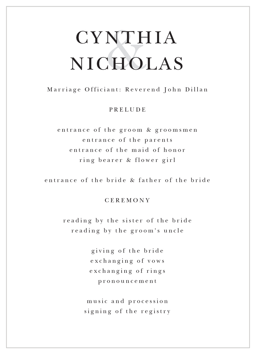 Delicate Devotion Wedding Programs by Basic Invite