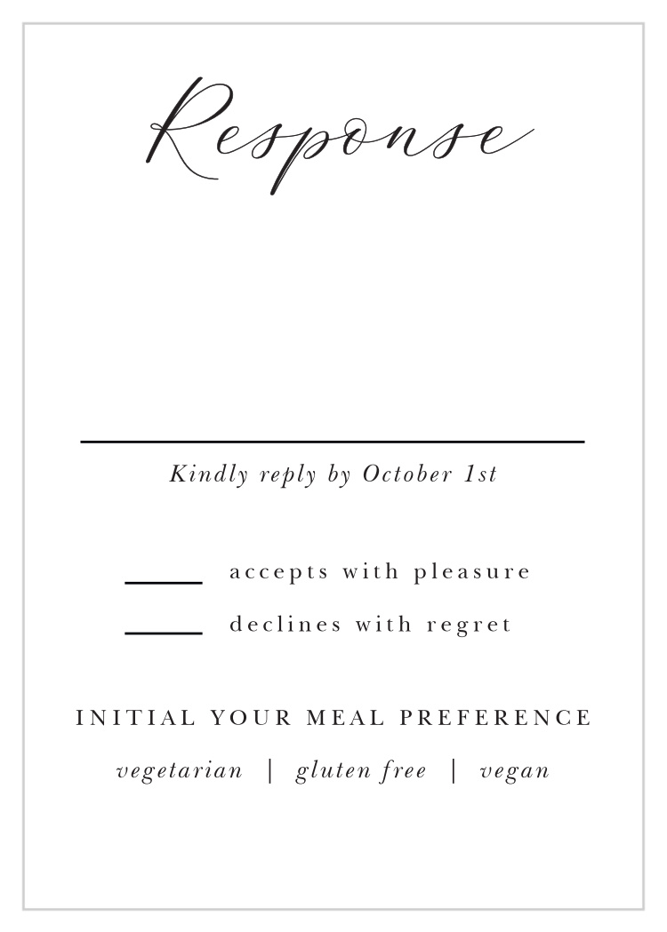 Delicate Devotion Response Cards by Basic Invite
