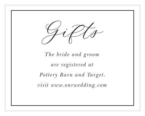 Delicate Devotion Registry Cards by Basic Invite
