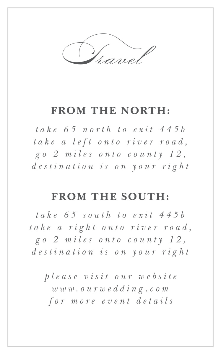 All Script Direction Cards by Basic Invite