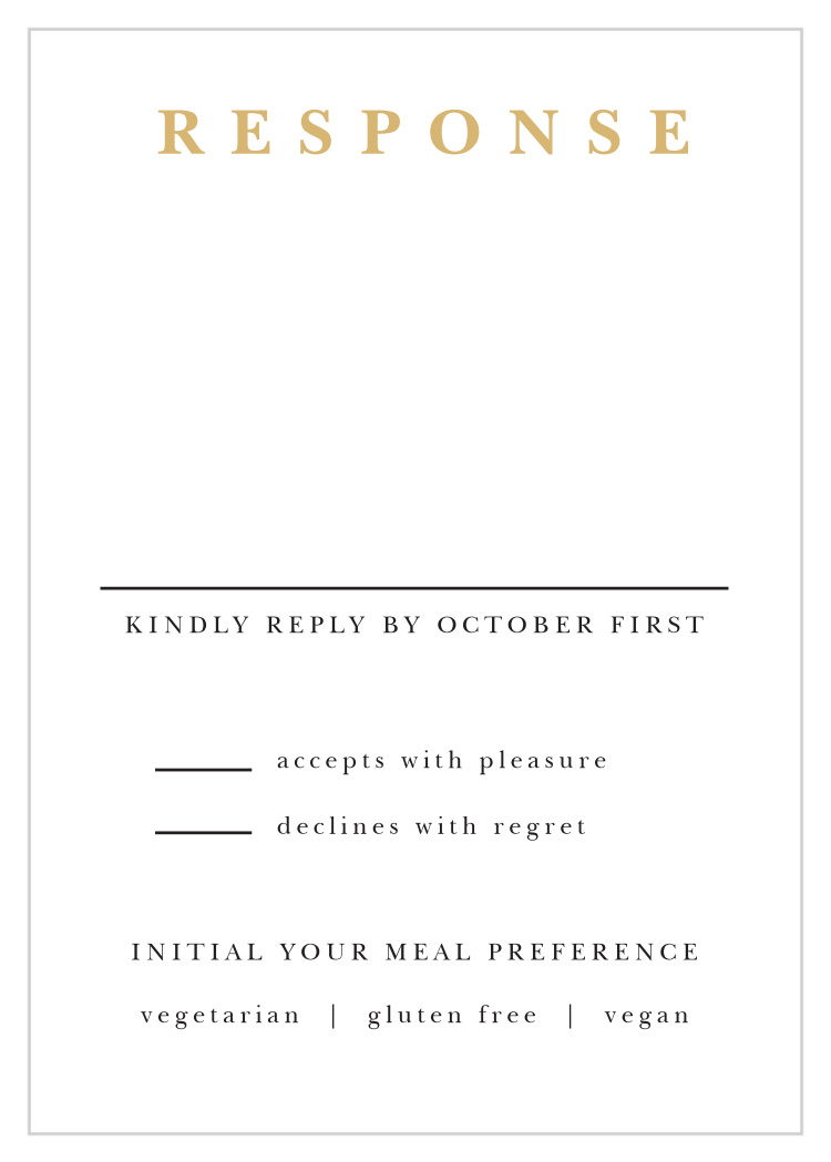 Joyful Union Response Cards by Basic Invite