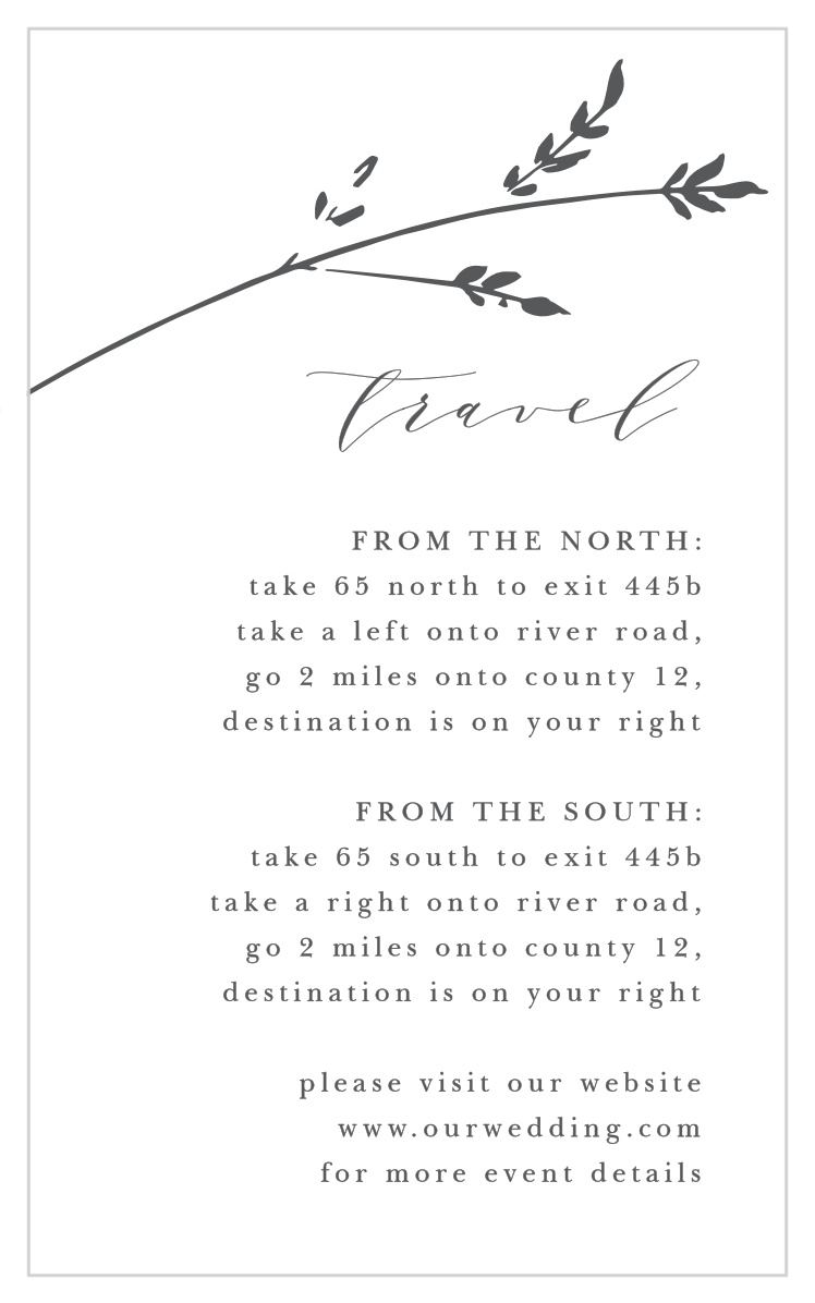 Sweet Grass Direction Cards by Basic Invite