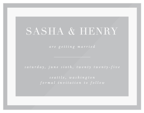 Bold Bordering Clear Wedding Menus by Basic Invite
