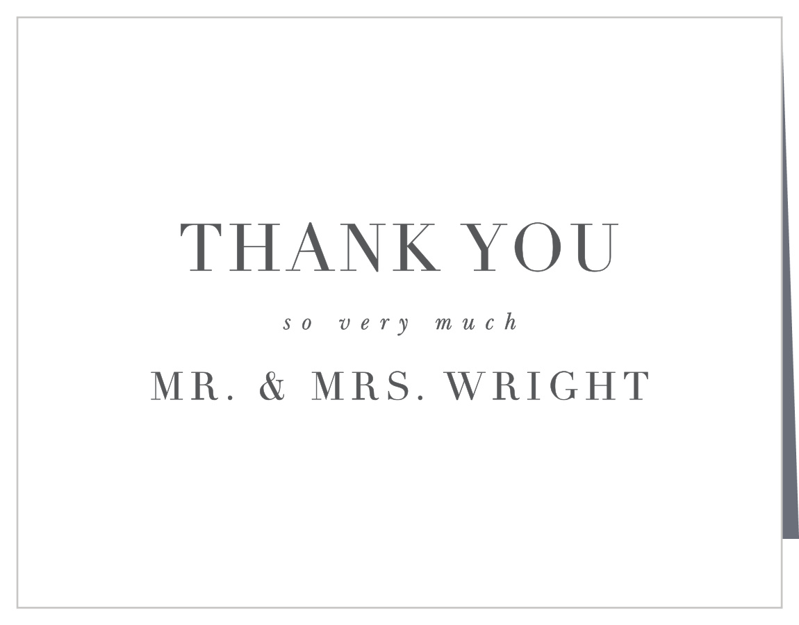 Bold Bordering Wedding Thank You Cards by Basic Invite