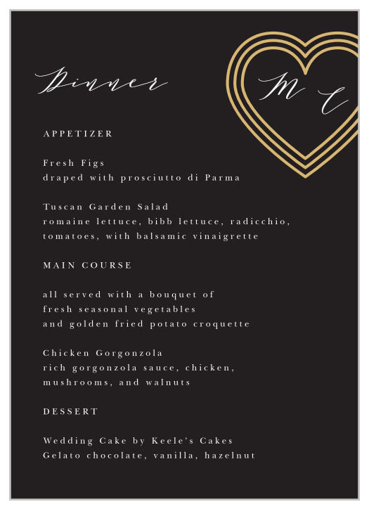 Modern Triple Hearts Wedding Programs by Basic Invite