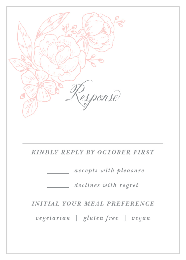 Fine Florals Response Cards by Basic Invite
