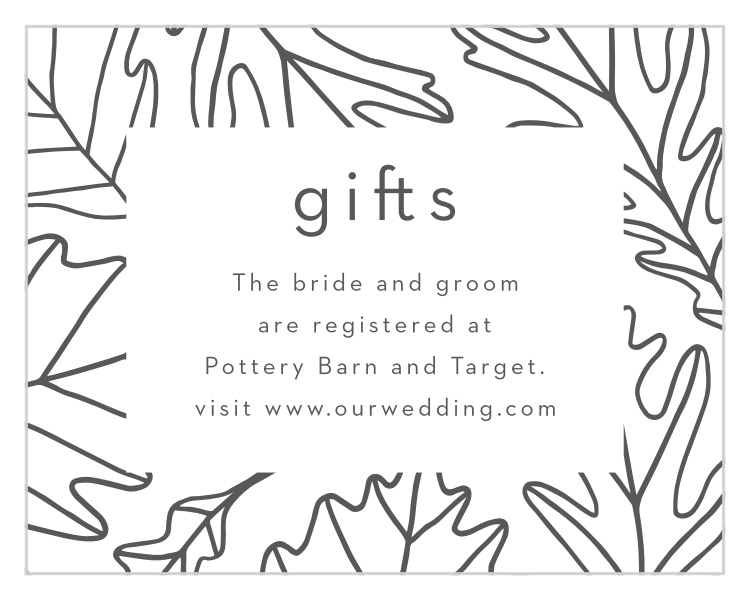 Modern Autumn Registry Cards by Basic Invite