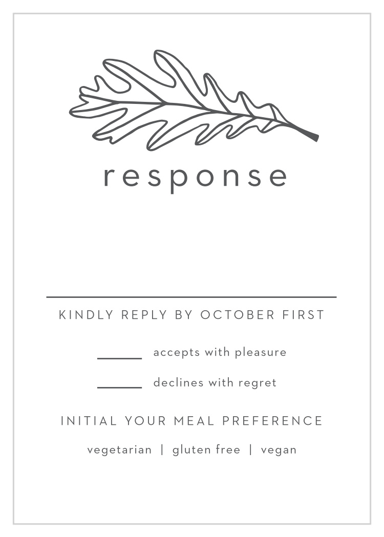 Modern Autumn Response Cards by Basic Invite
