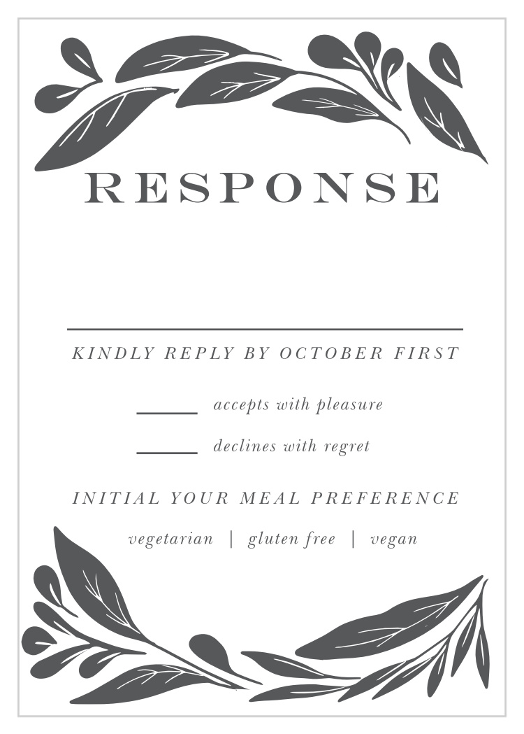 Blooming Love Response Cards by Basic Invite