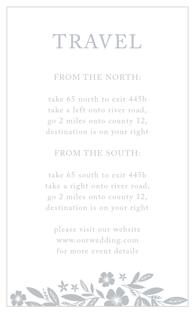 Sophisticated Border Direction Cards by Basic Invite