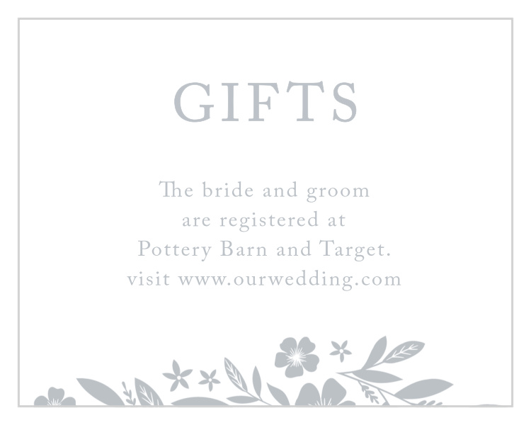 Sophisticated Border Registry Cards by Basic Invite