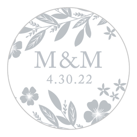 Sophisticated Border Wedding Stickers by Basic Invite