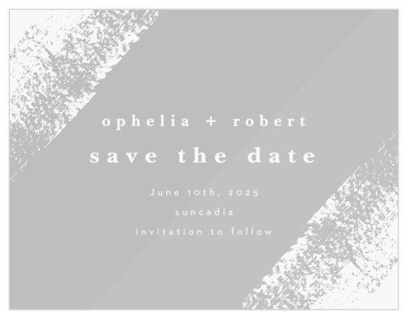 Brushstroke Corners Clear Wedding Menus by Basic Invite