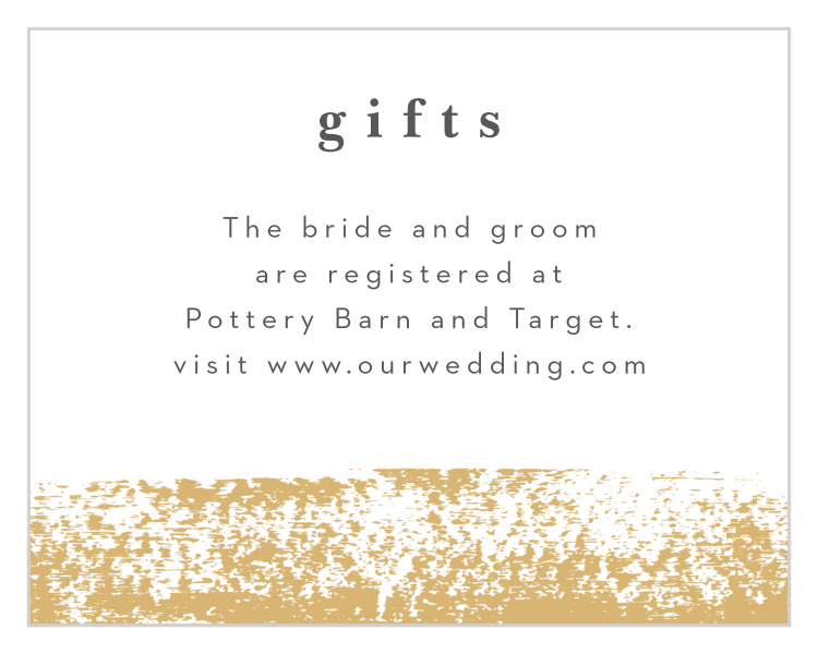 Brushstroke Corners Registry Cards by Basic Invite