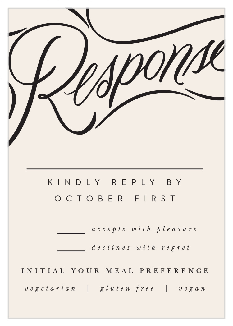 Bold Script Response Cards by Basic Invite
