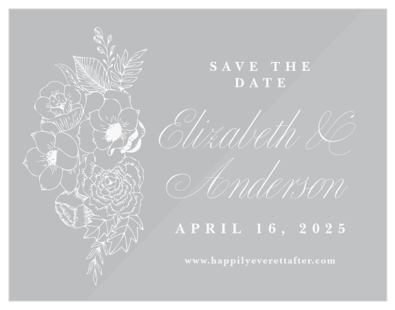 Rustic Botanicals Clear Wedding Menus by Basic Invite