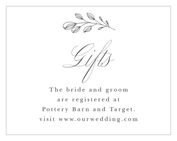 Rustic Botanicals Registry Cards by Basic Invite
