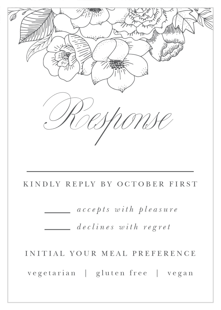 Rustic Botanicals Response Cards by Basic Invite