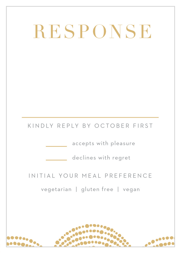 Dotted Border Response Cards by Basic Invite