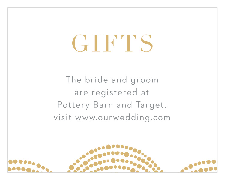 Dotted Border Registry Cards by Basic Invite