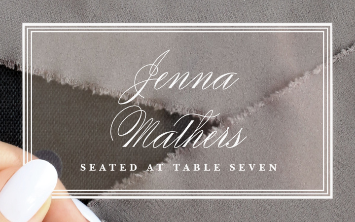 Classical Tradition Clear Place Cards by Basic Invite